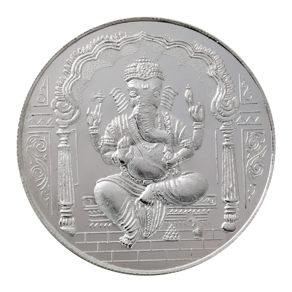 100 Gram Ganesh Silver Coin (999 Purity)
